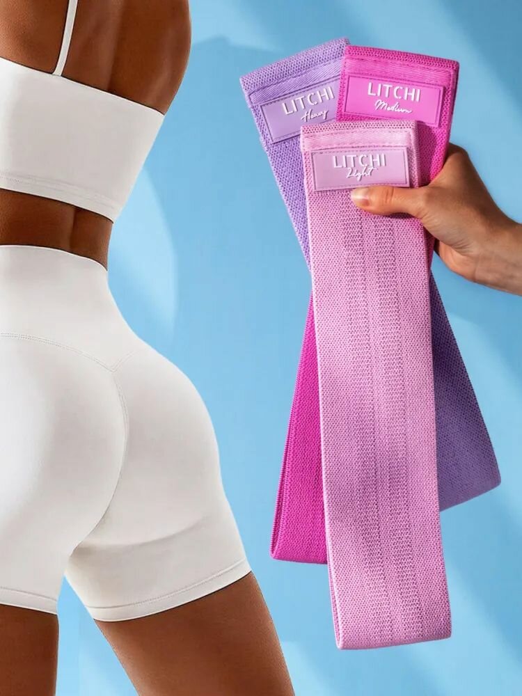 Резинки для фитнеса тканевые , набор 3 шт