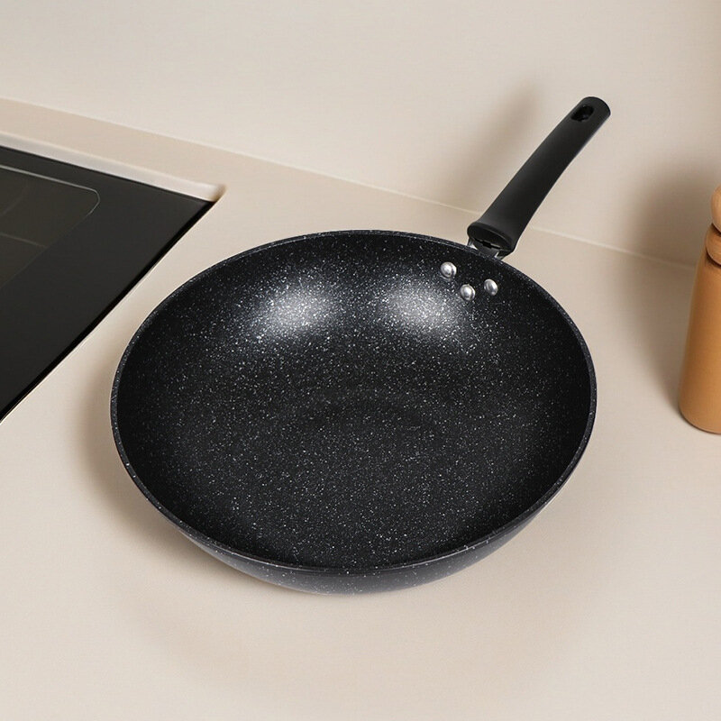 Сковорода с антипригарным покрытием из камня Maifan для домашнего использования, утолщенная, подходит для газовых плит, подарок, низкокалорийная плоская сковорода, оптовая продажа
