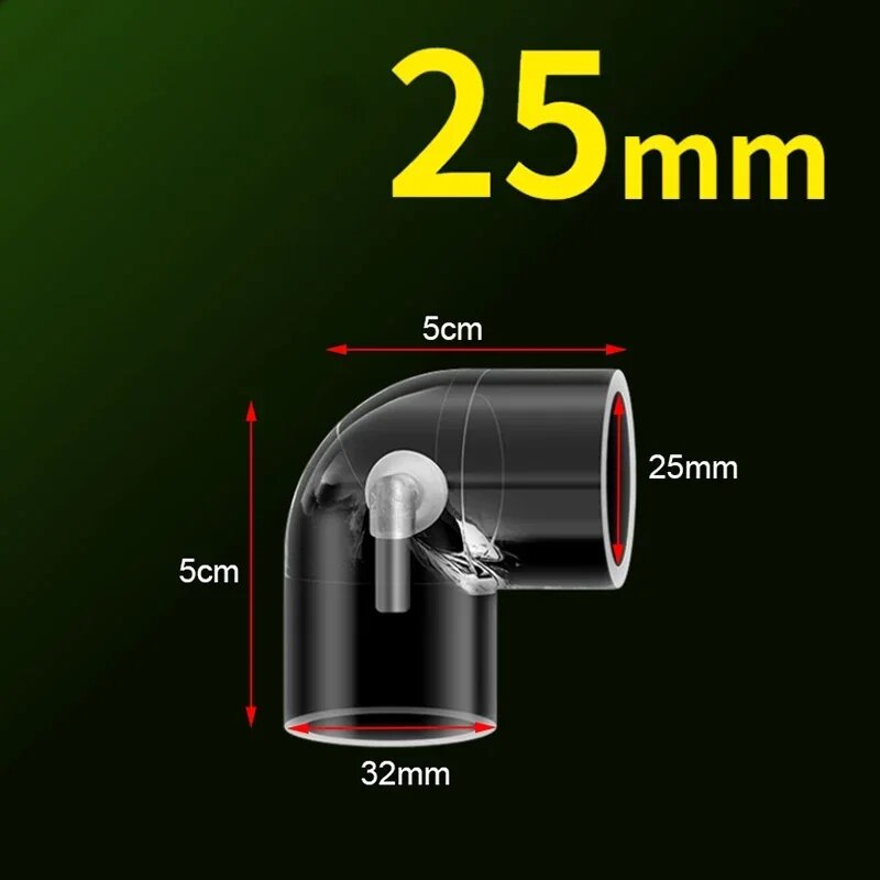 Коленка невозвратная для аквариума 25mm