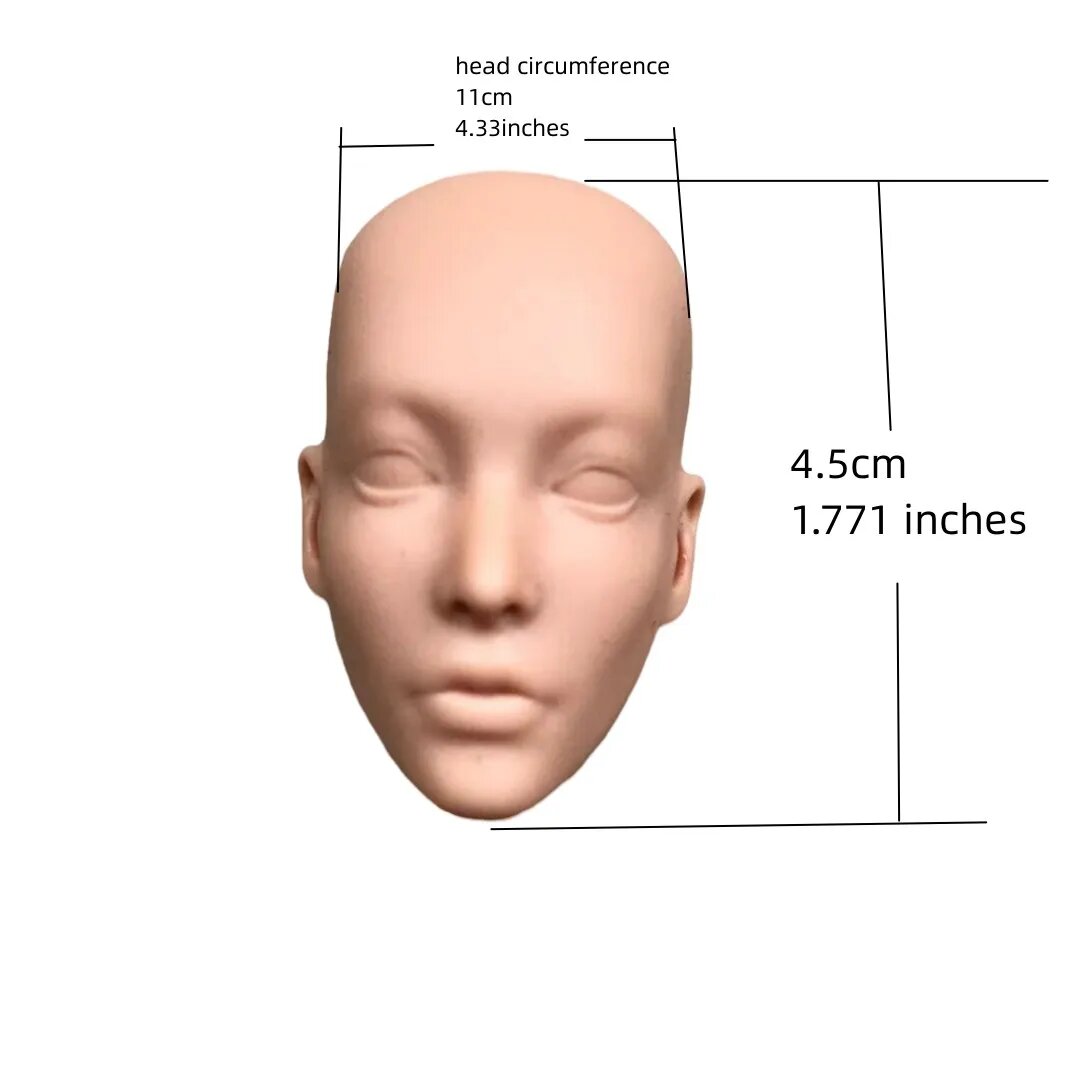 Головы кукол Poppy Blank Face 1/6 супер белые, кофейно-розовые, бежевые HU skin