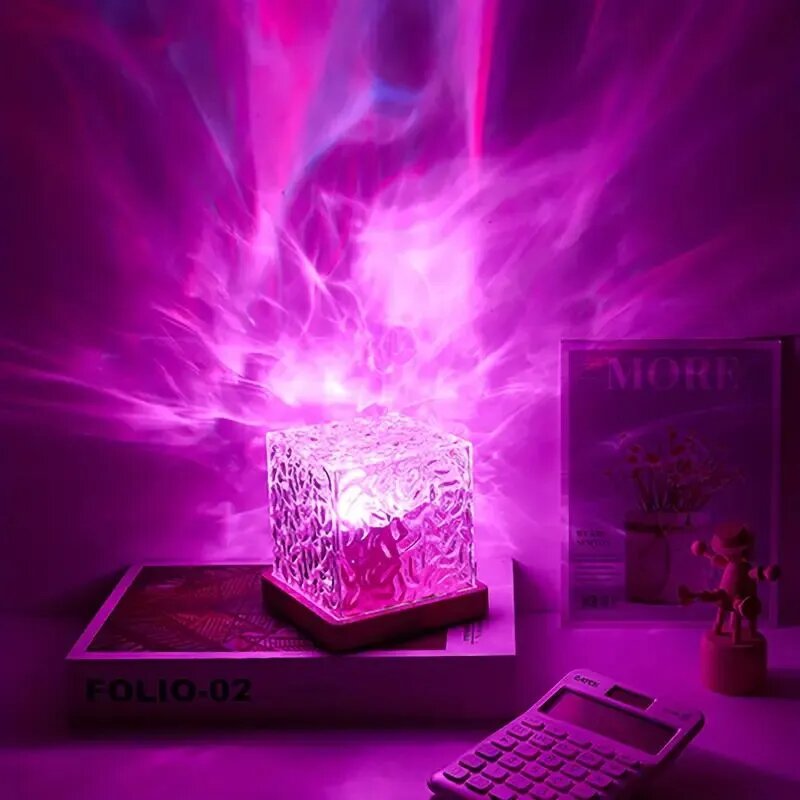 Лавовая лампа MyArtWe Легкая рябь на воде Хрустальный ночник RGB, 16 цветов