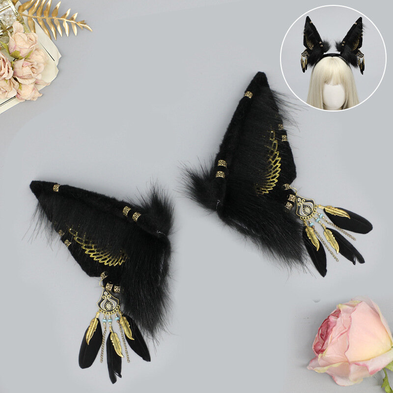 Перезаряжаемая реалистичная повязка на голову с кошачьими ушками, съемная повязка, подвижные аксессуары для волос с кошачьими ушками, электрическая повязка на голову с кошачьими ушками