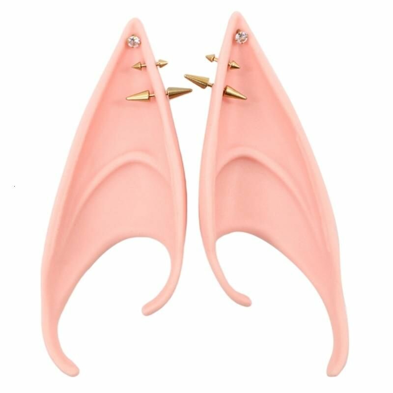 Ушки эльфа и гоблина для костюмов и маскарадов, Розовое ухо