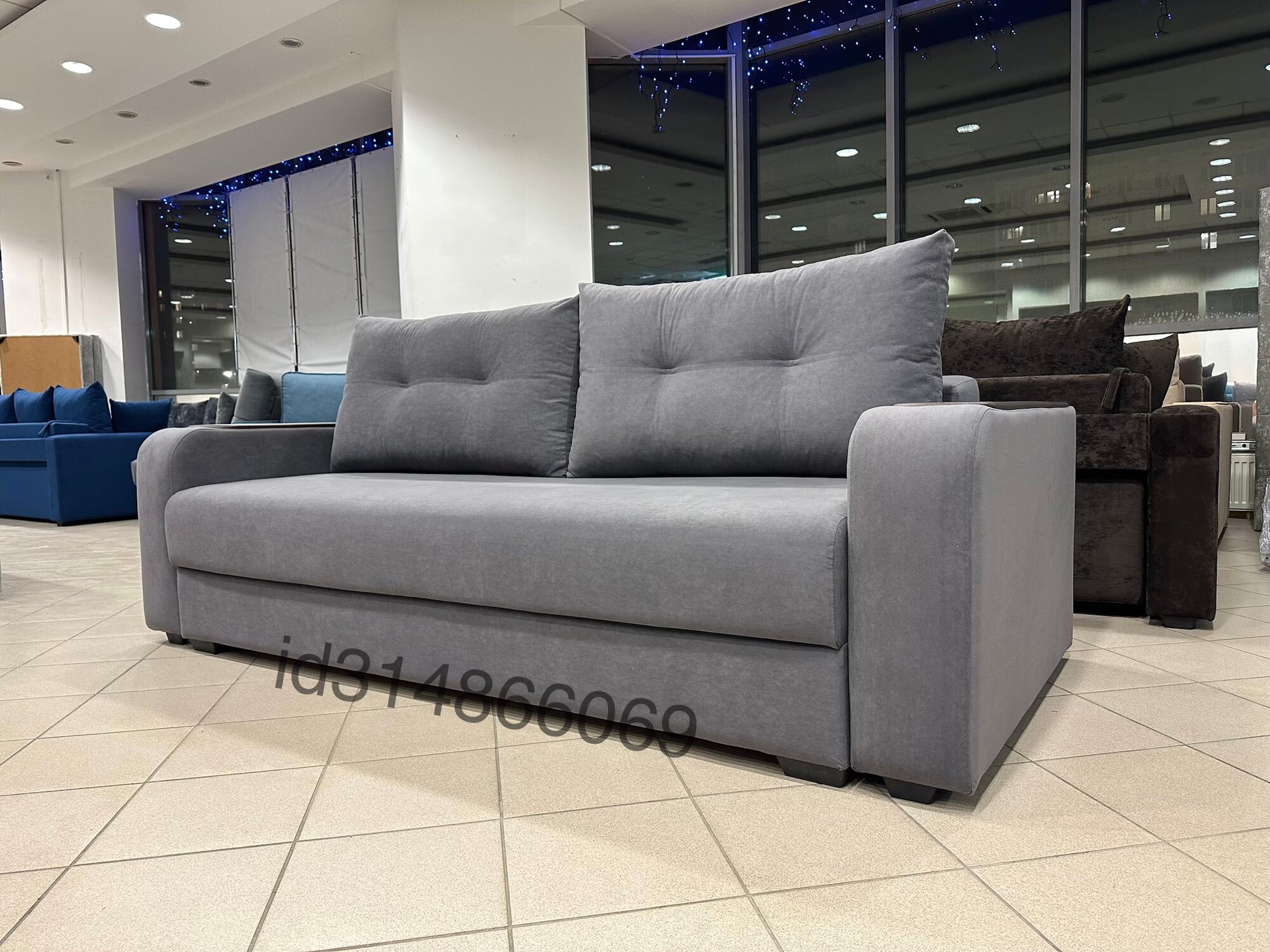 Диван кровать Олимп серый