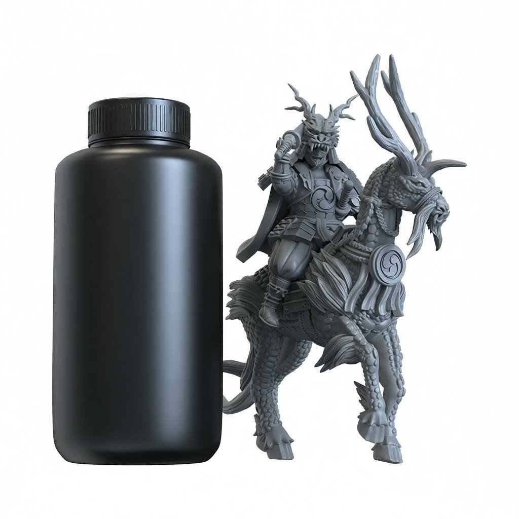 Fast UV Curable Resin для UV LCD 3D принтеров HALOT Mage Pro, HALOT SKY, HALOT ONE, Halot RAY, Цвет: Синий, Серый, Нетто вес: 1KG/2.2lb, Плотность: 1.10-1.20g/cm³ @25°C, Вязкость:50-100cps @25°C, Прочность на растяжение: 32Mpa, Относительное