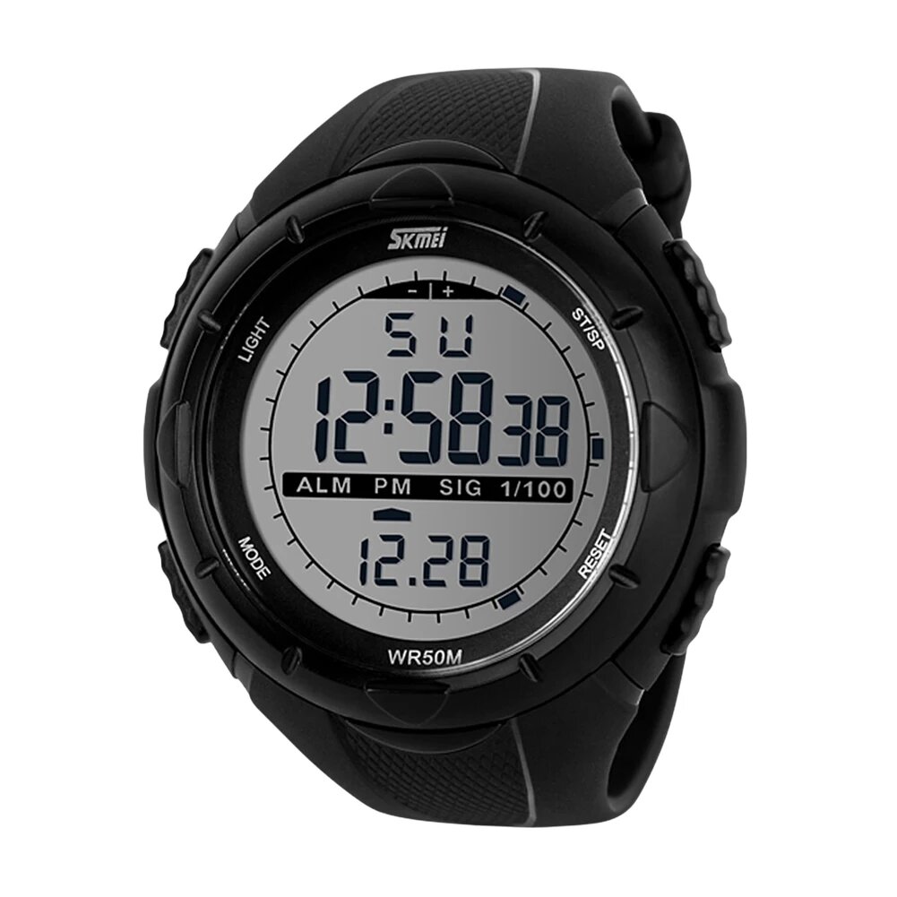 50 м водонепроницаемый секундомер с сигнализацией, электронные часы с таймером обратного отсчета, мужские цифровые часы с будильником, спортивные наручные часы для мужчин, студенческий подарок