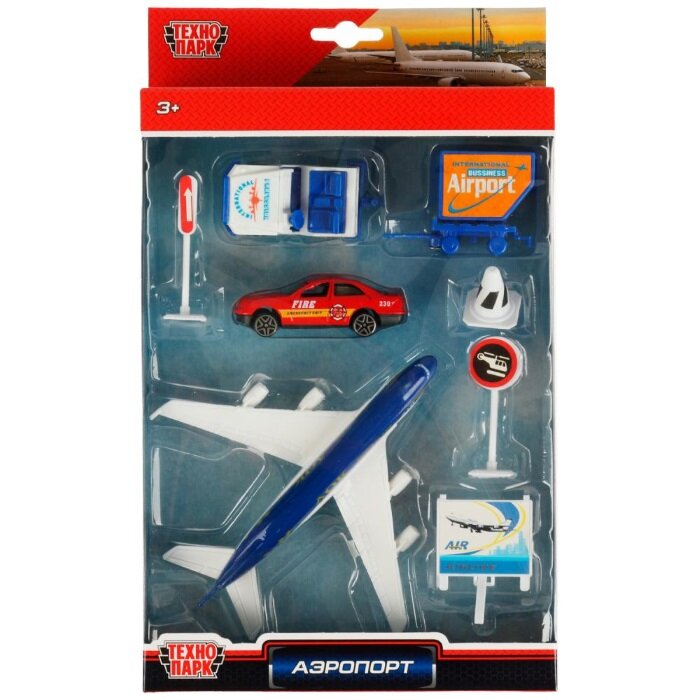 Технопарк Набор Аэропорт в ассортименте, металл 89730-R с 3 лет