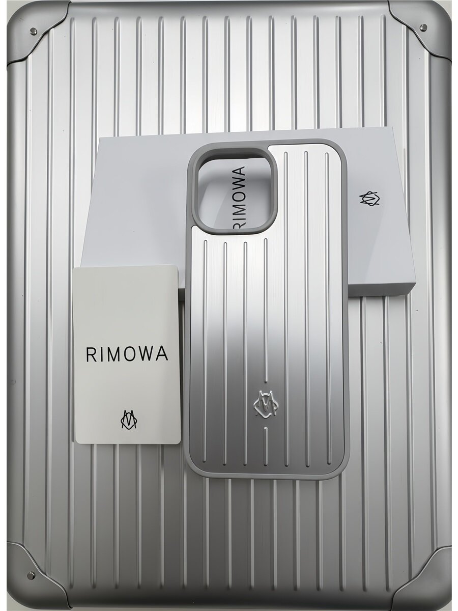 Чехол RIMOWA для iPhone 14 Pro Max алюминиевый в стиле чемодана