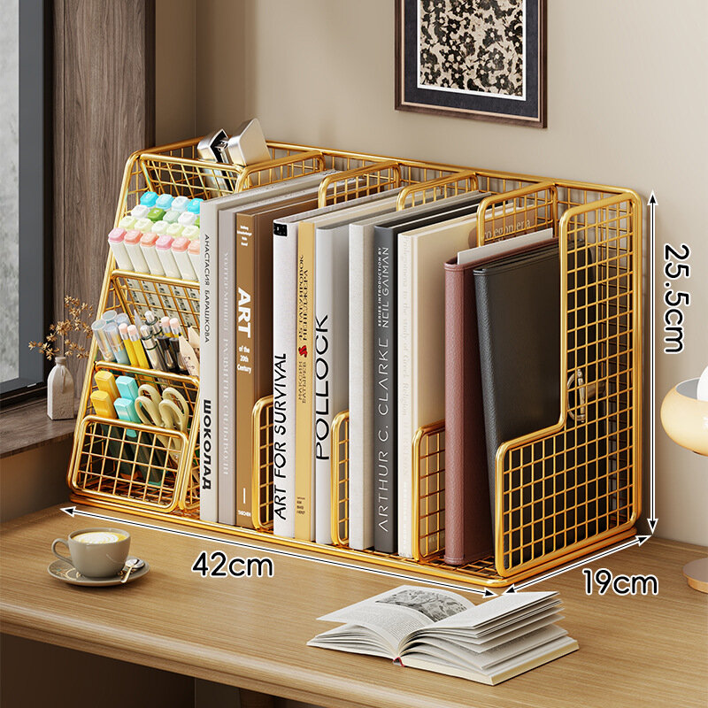 Настольная книжная полка, подставка для книг, стеллаж для хранения книг, простая многоярусная полка для файлов, органайзер для хранения на столе в студенческом общежитии