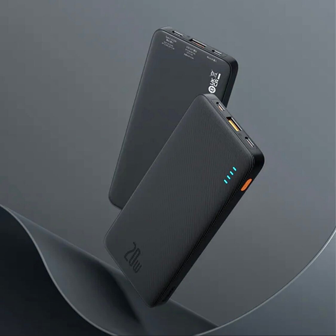 Внешний аккумулятор Baseus Airpow Quick Charge 20W 20000mAh PPAP20K для быстрой зарядки ваших устройств, чёрный