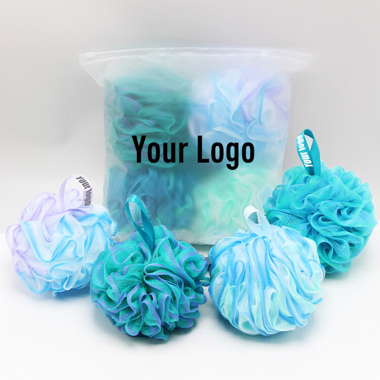 Кросс-бордерный популярный большой градиентный шар для ванны с цветами, высококачественный, не рассыпающийся шар для ванны для мужчин и женщин, пузырьковая сетка для ванны