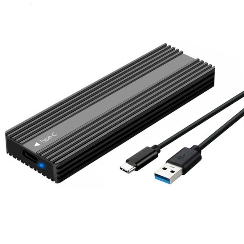 Универсальный корпус M.2 SSD с USB Type-C, Черный - Поддержка nvme