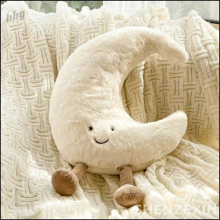 Плюшевая подушка длиной Улыбайся, кукла Солнце/Луна 50 см.