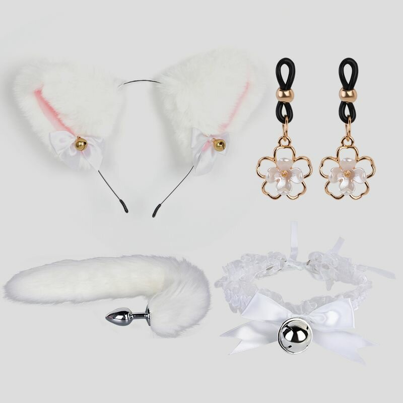 Секс-игрушки для женщин, эротический хвост, симуляция лисы, набор анальных пробок, цилиндрический пробок, эротическое тренировочное средство для женщин