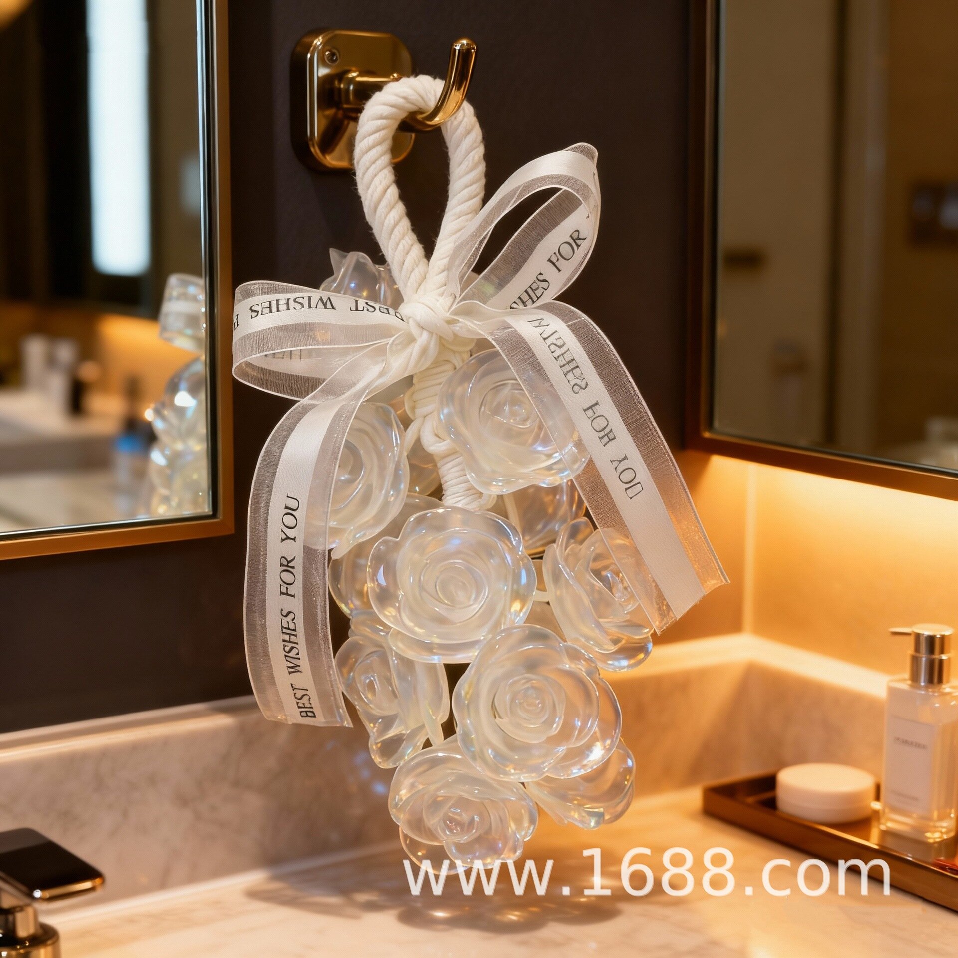 Новый кристальный розовый мыло, подарок на день рождения, декор для ванной, мыльная нить, креативный и веселый персонализированный сувенир