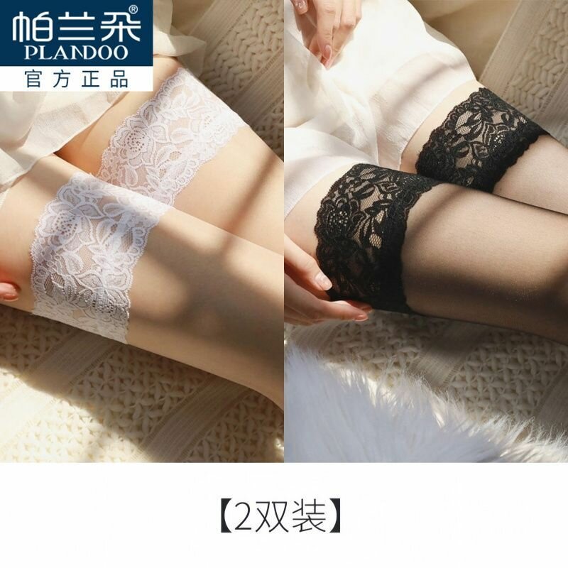 Чулки Palando Lace Extended, длинные, ультратонкие, черные, противоскользящие, ретро, выше колена, сексуальные чулки до бедра