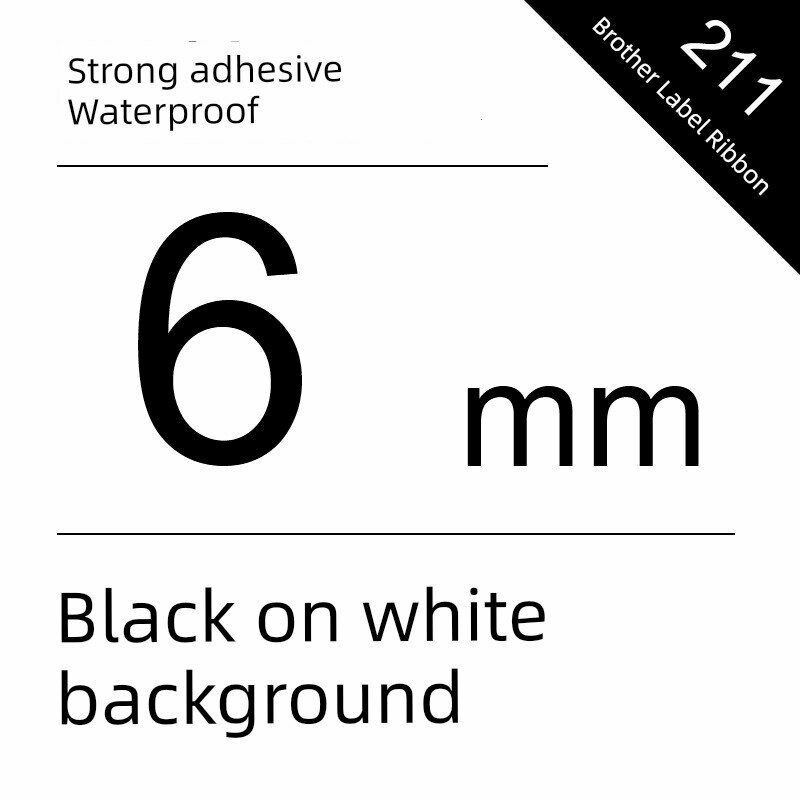 Совместимая лента для этикетировочных принтеров Brother Lingfeng, 12 мм, 6, 9, 18, 36 мм, TZe-231, 631PT-D210/E115,
