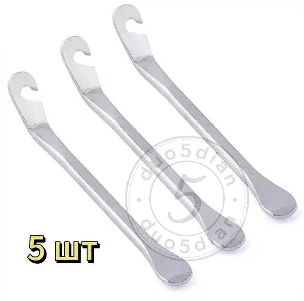 5-шт Шиномонтажная лопатка сталь серебристые комплект -5ШТ монтажки для велосипеда