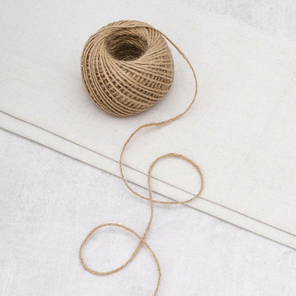 Шпагат джутовый для рукоделия и творчества, 1,5мм*50м, цвет натуральный, Astra&Craft