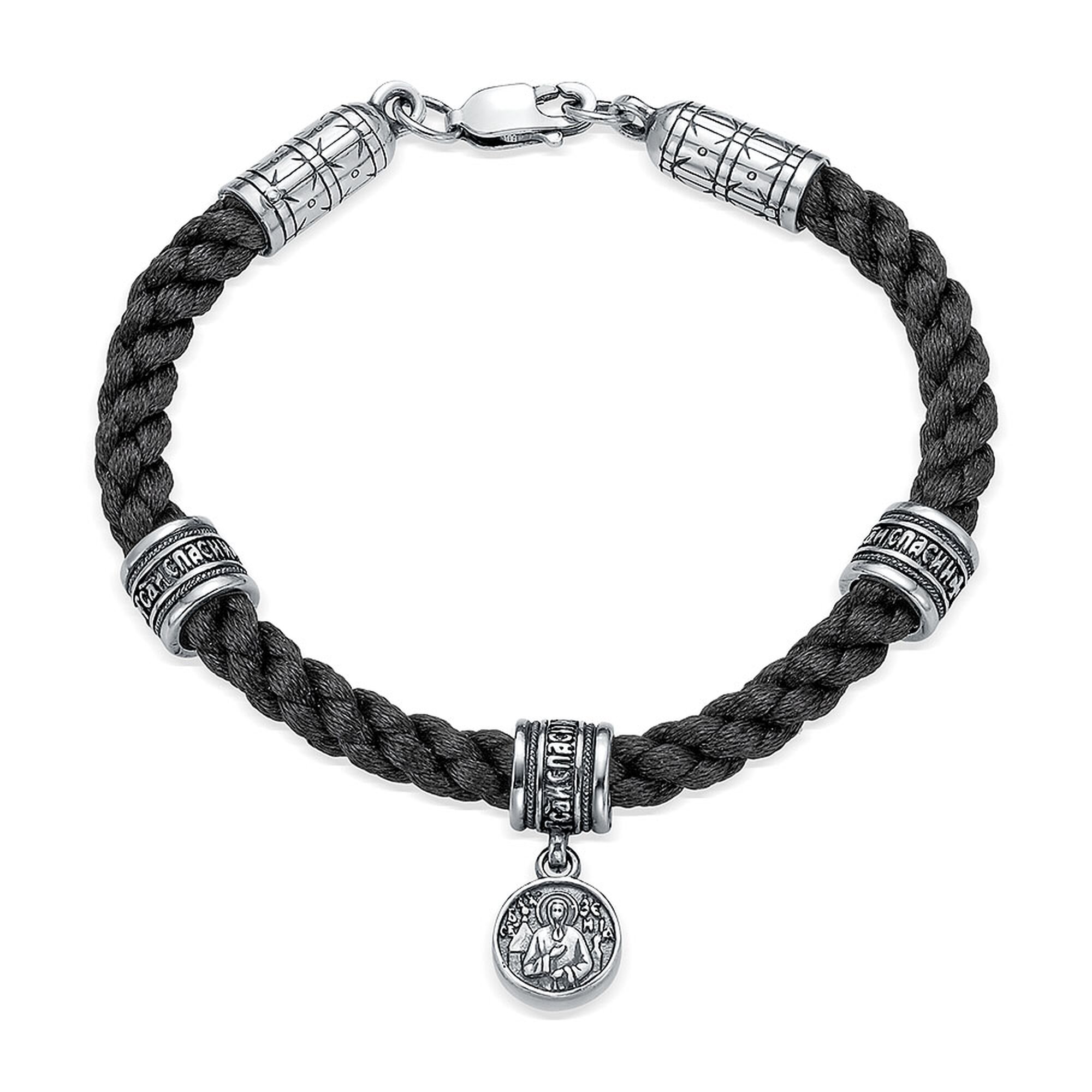 Браслет, серебро, 925 проба, чернение