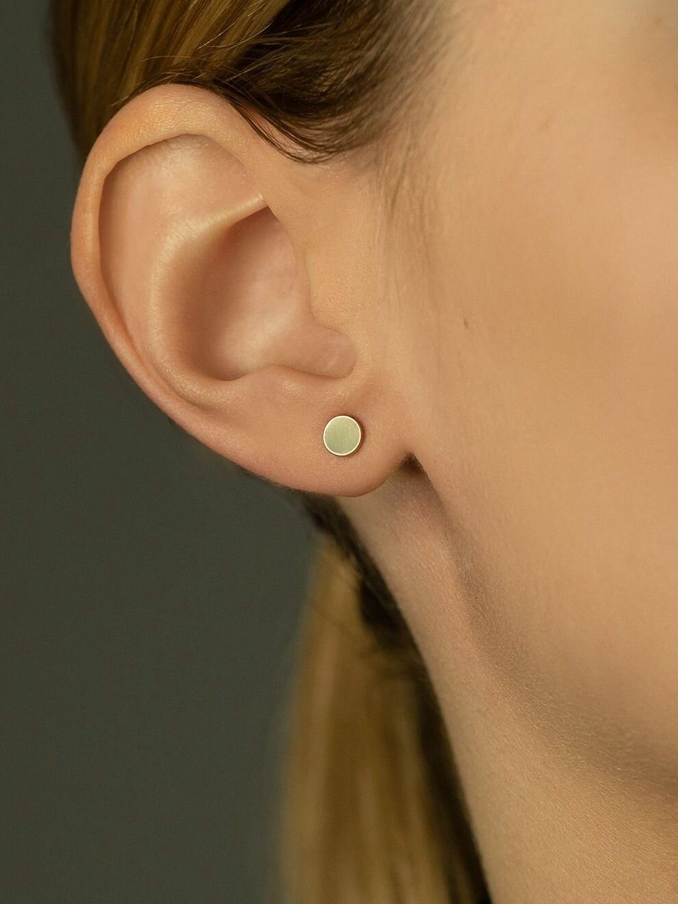 Моносерьга, желтое золото, 585 проба