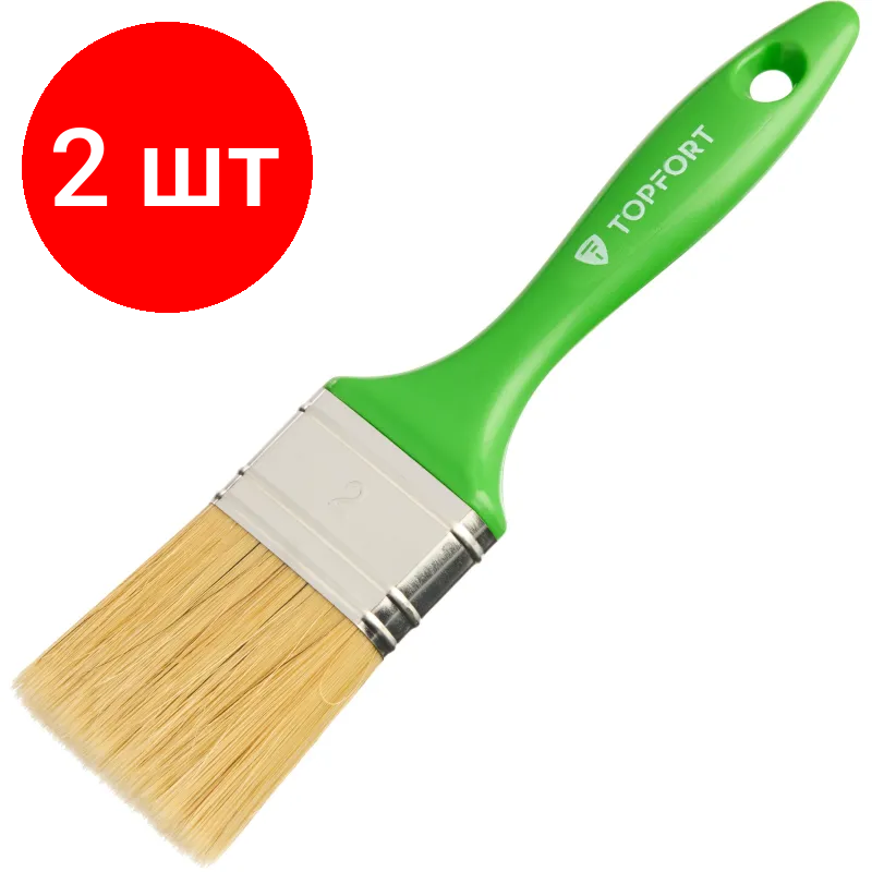 Комплект 2 штук, Кисть плоская универсальная TOPFORT Uni 50х15