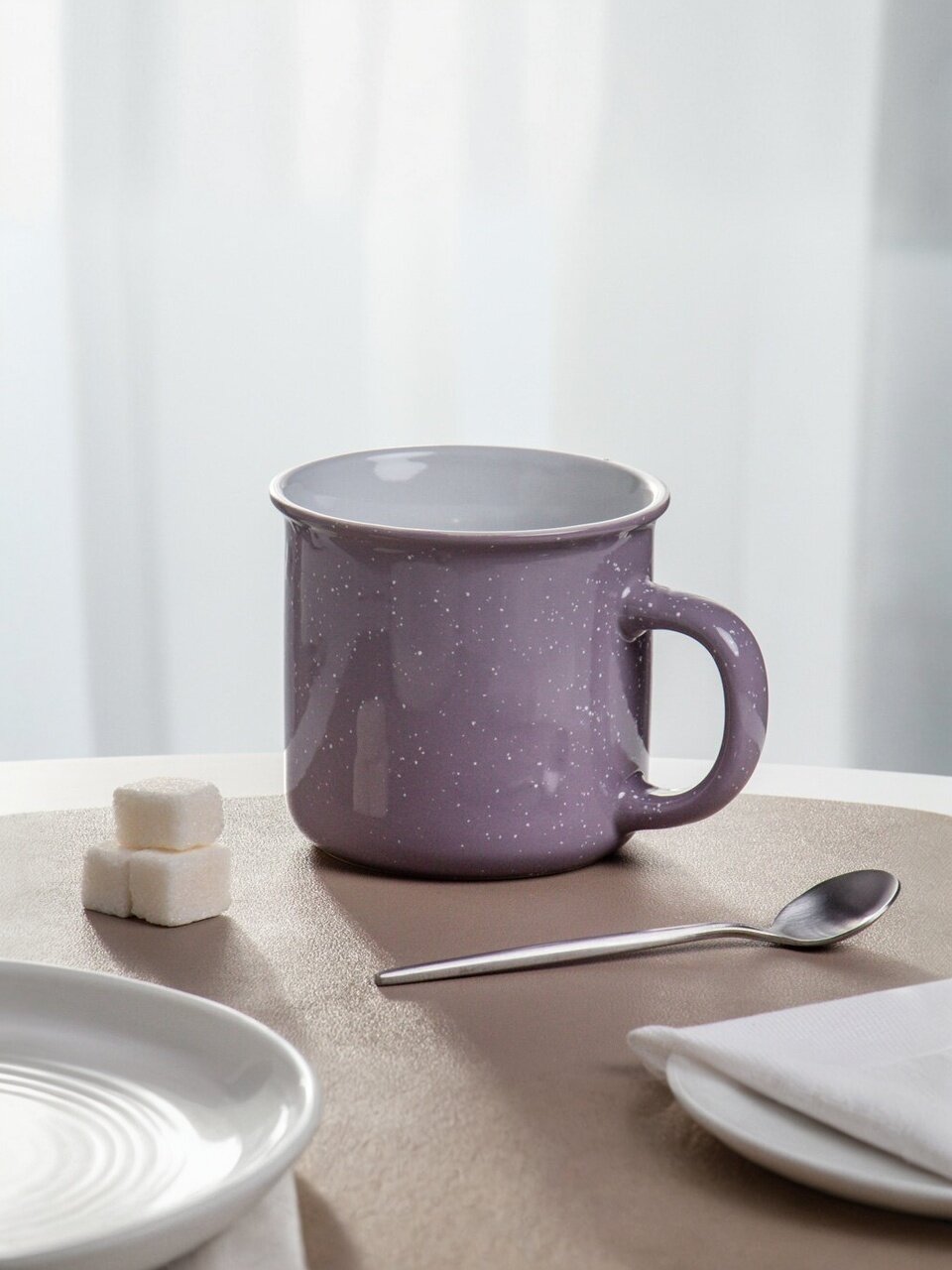 Кружка керамическая Daniks Эмаль ретро 380 мл; чашка для чая, кофе; подходит СВЧ, посудомоечной машине; артикул Y4-11202