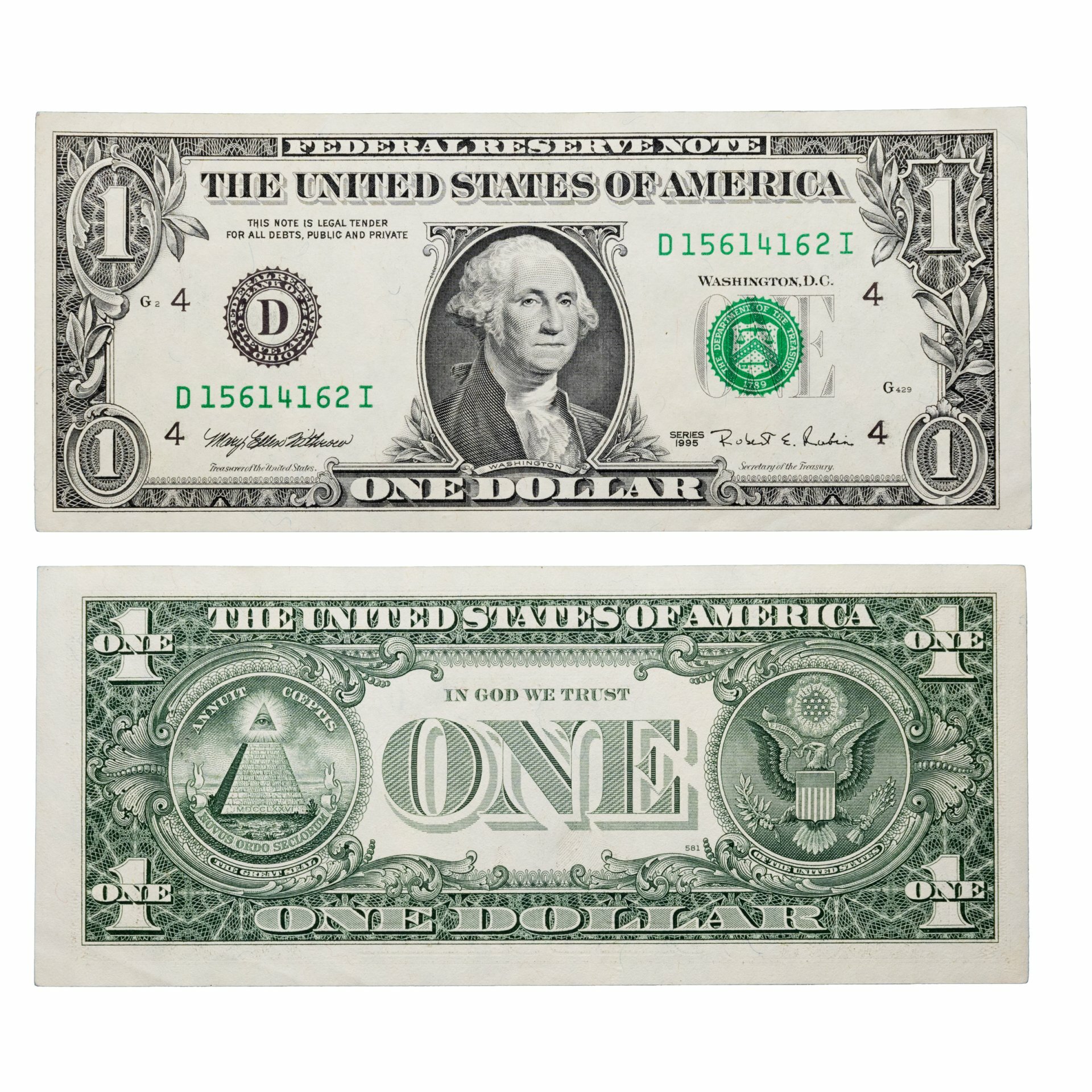 США 1 доллар 1995 Pick 496a D-Кливленд