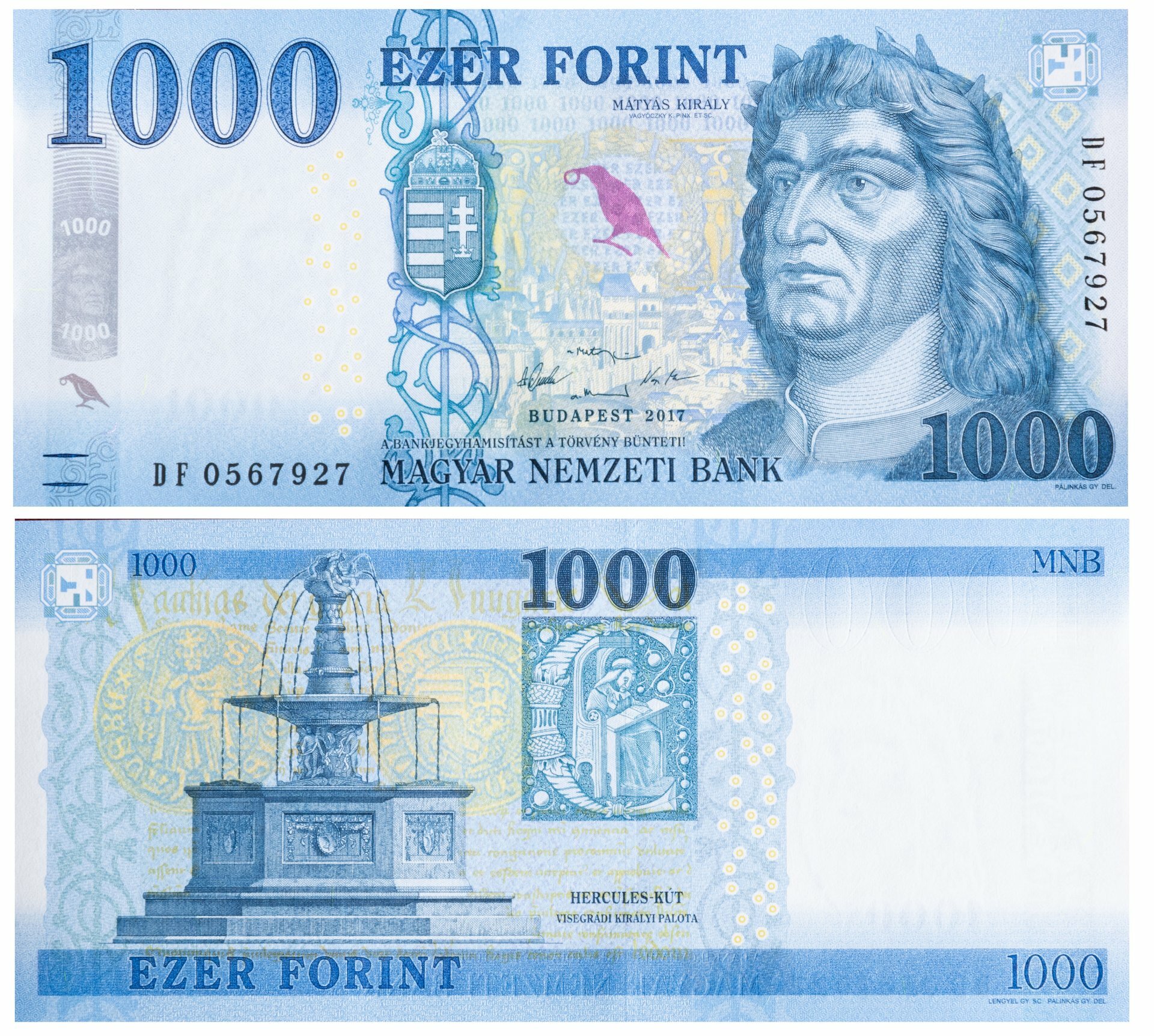 Венгрия 1000 форинтов 2017 "Королевский дворец, Вышеград" Pick 203a