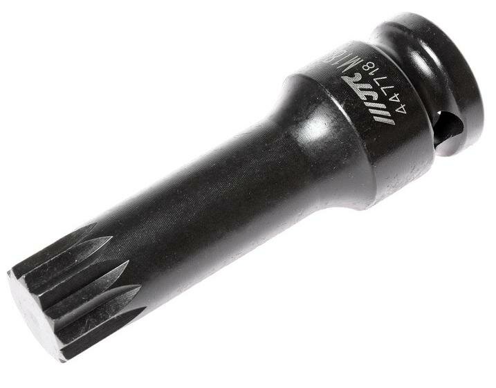 JTC-447718 Головка торцевая ударная SPLINE 1/2" х M18, длина 78мм