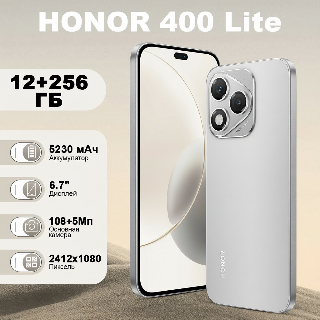 Смартфон Honor 400 Lite, 12/256ГБ, global