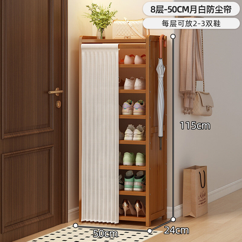 Простой обувной шкаф для прихожей, большая вместимость, пылезащитная обувная полка, многослойное экономичное решение для хранения обуви в арендованных домах