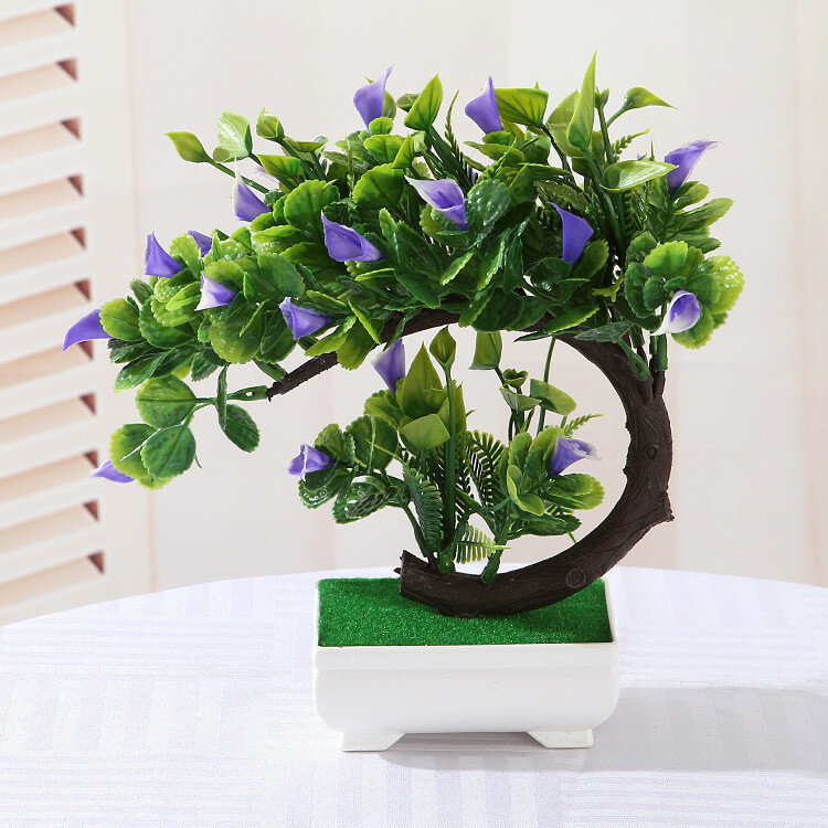 Лотос цветок домашний украшение из пластика для офиса и спальни голубая луна лотос