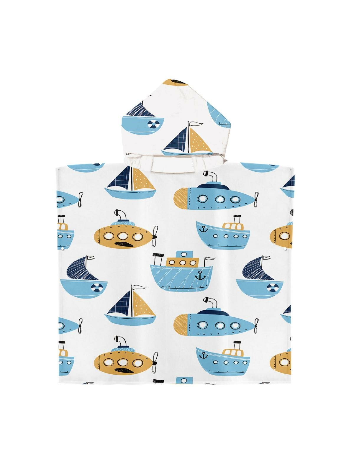 Складное детское пляжное полотенце с капюшоном, оберточная ткань, удобная детская накидка-халат