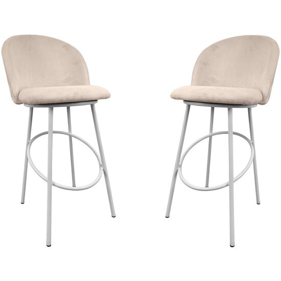 Комплект стульев домашних M-group полубарный, бежевый, белые ножки (2 шт), шт