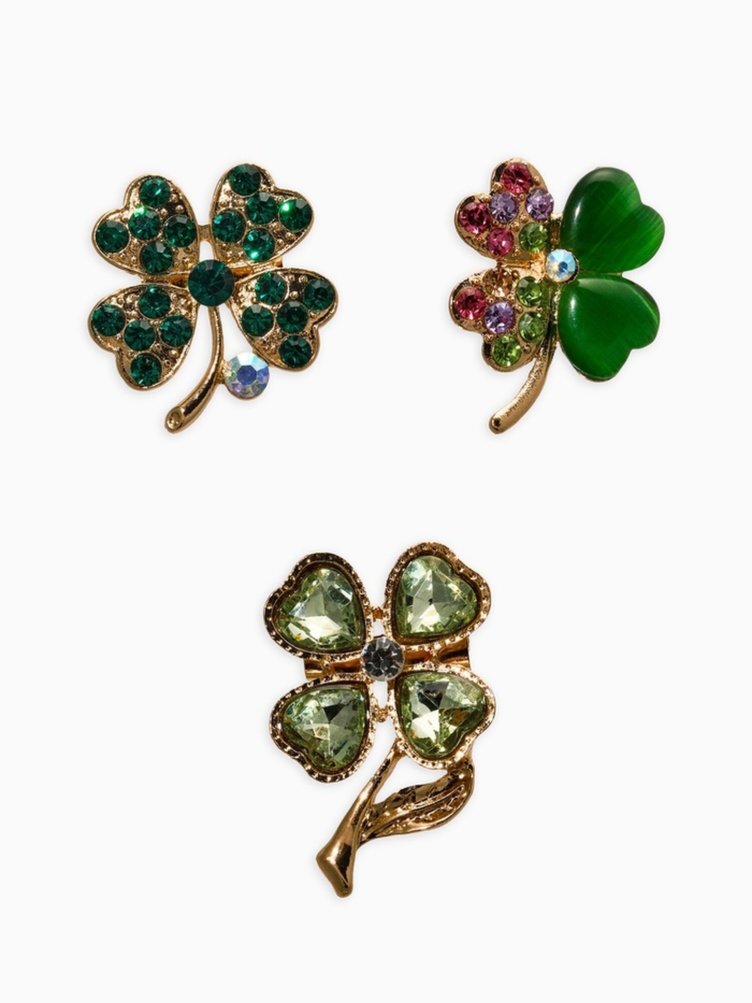 Комплект брошей, стразы