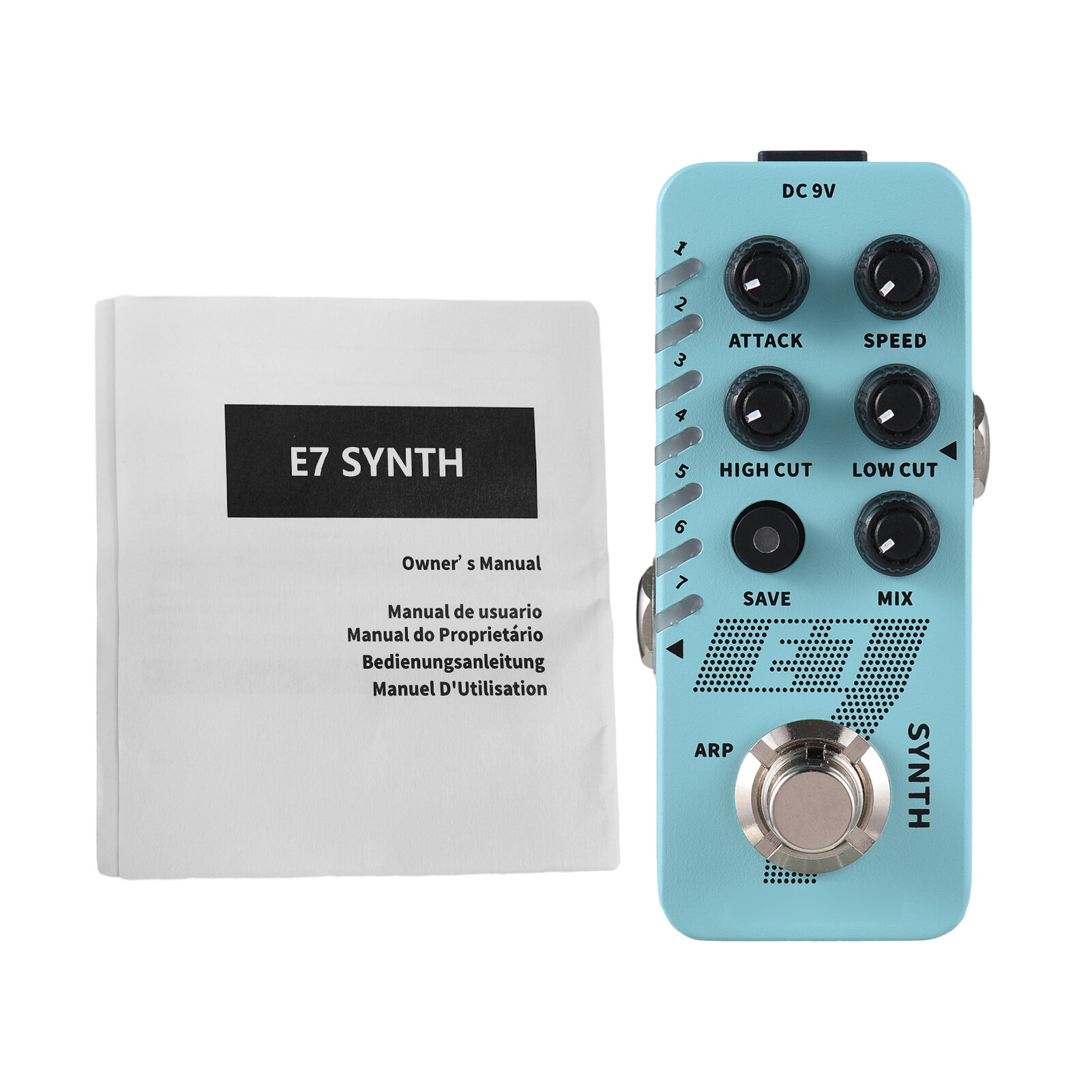 Педаль гитарного синтезатора MOOER, электронные эффекты, 7 режимов звучания синтезатора, функция True Bypass, металлический корпус, вход/выход 9 В, 6,35 мм, мини-эффектор.