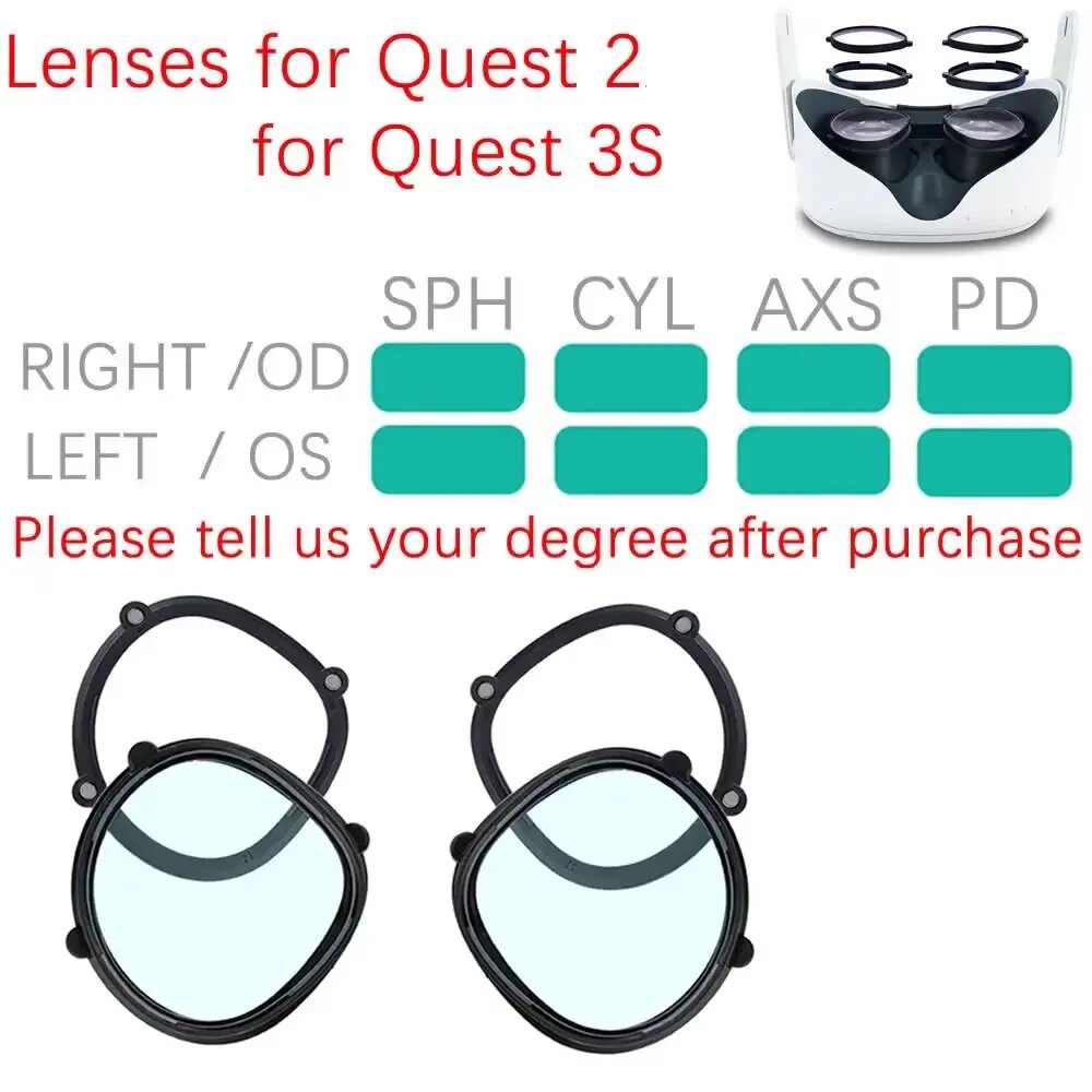 Линзы для VR очков CMOTPETB по рецепту for Quest 2 3S