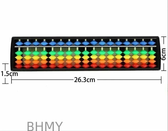 Счеты абакус 17 рядные / Соробан для ментальной арифметики / Японский счетный материал