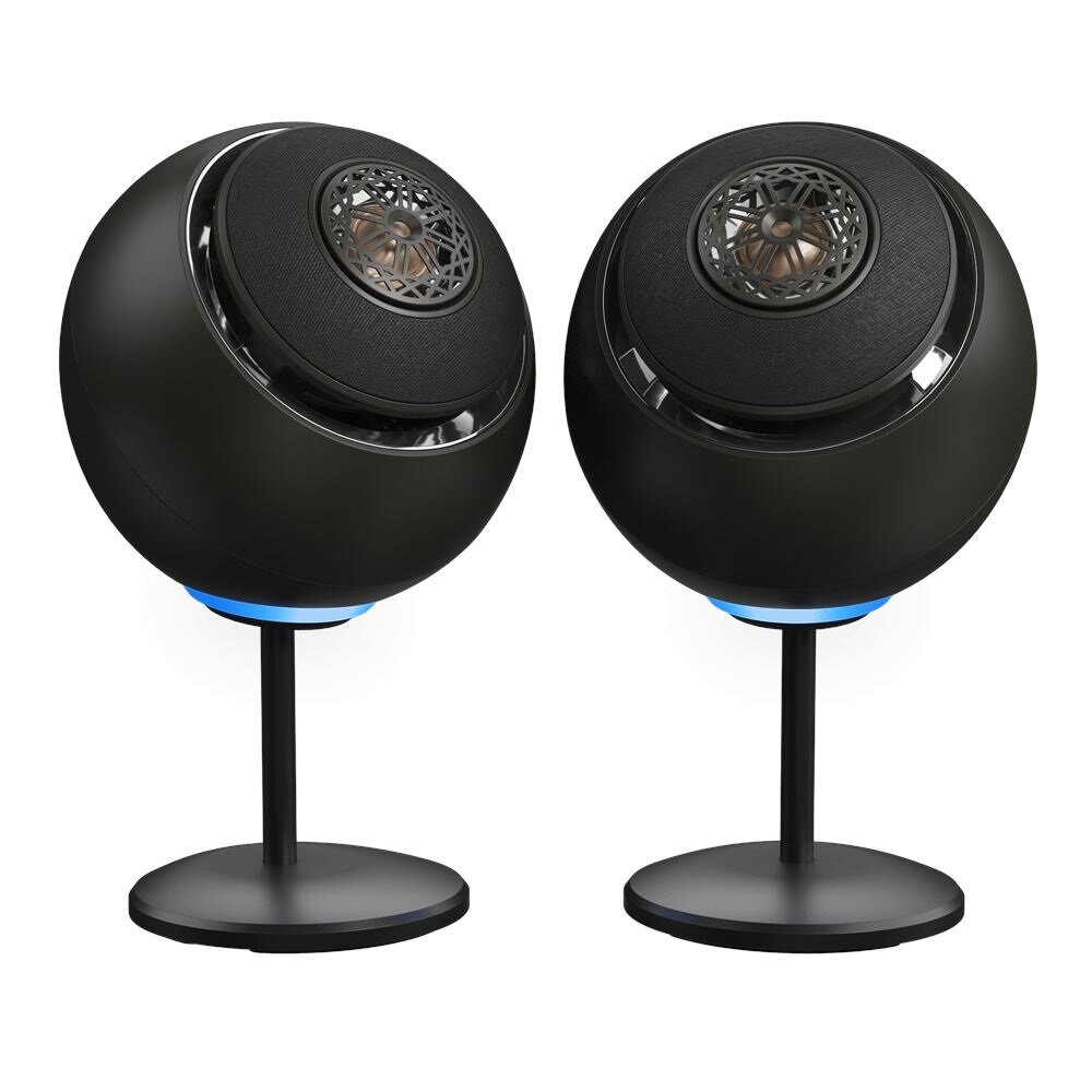 Колонки Creative PEBBLE Nova — Bluetooth 5.3, USB-C, RGB-подсветка, для компьютера (черные)