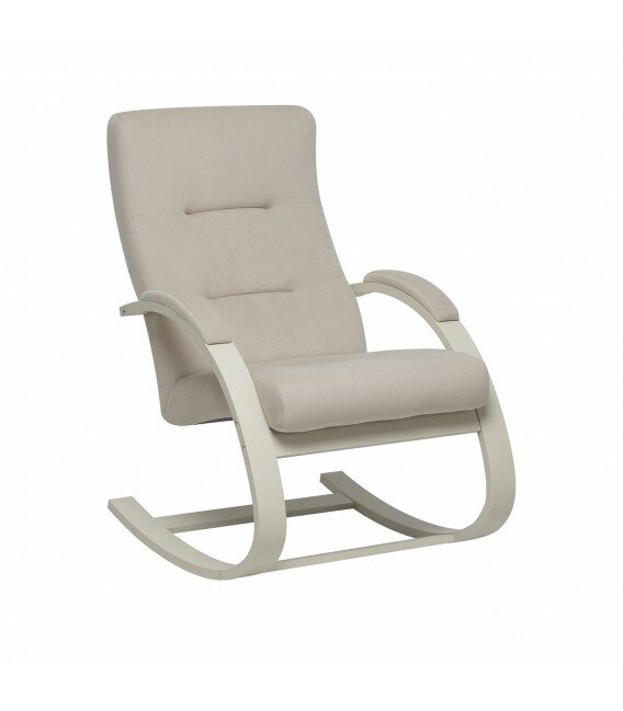 Кресло-качалка Leset Милано NEW, слоновая кость, ткань велюр, Bingo 02 бежевый