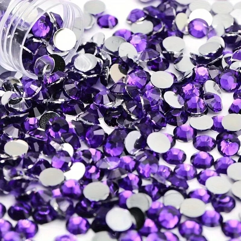 4mm-2500pcs Темно - фиолетовый Смола стразы