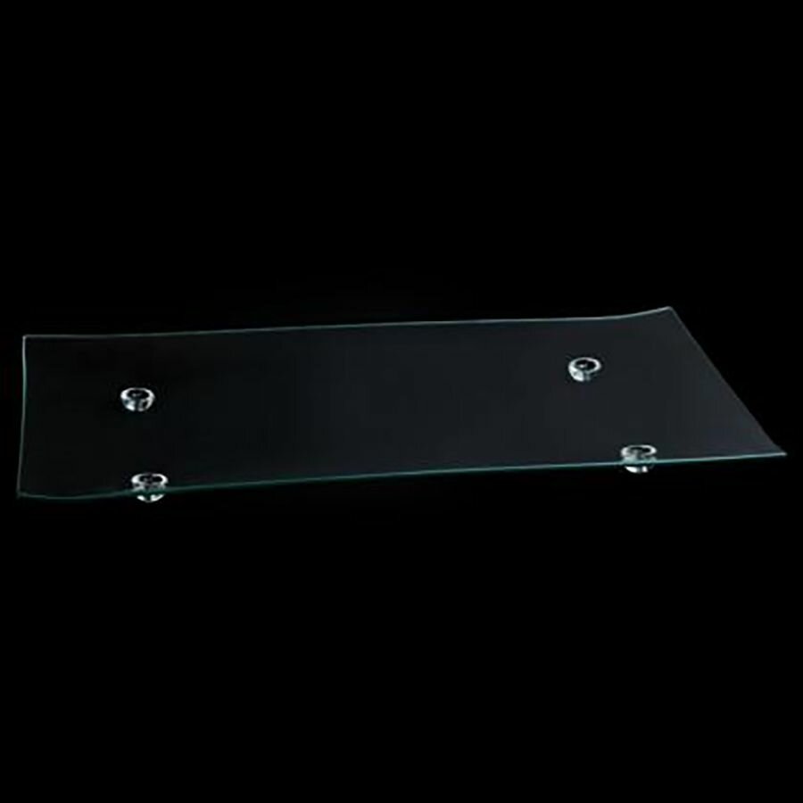 Блюдо сервировочное на ножках Corone Aqua, стекло, 50x30 см
