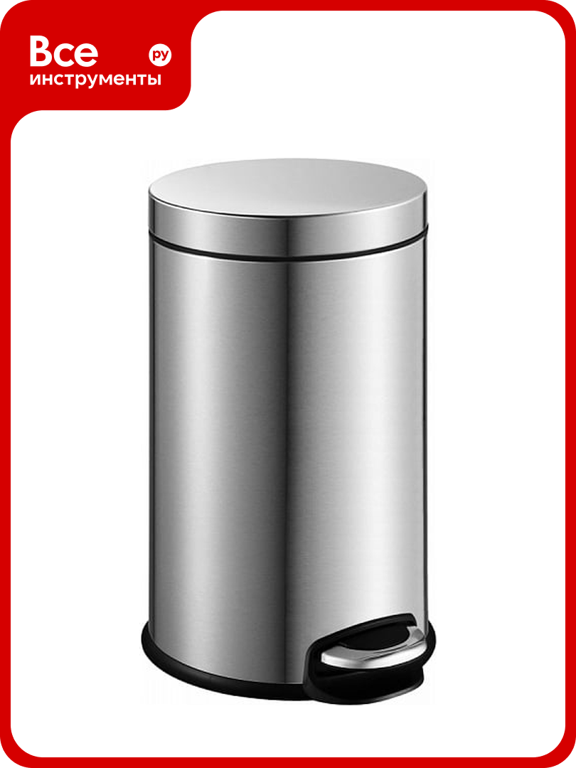 Педальное ведро WeltWasser WW ERFIE MT 30 л из нержавеющей стали с крышкой и напольной установкой, круглая форма