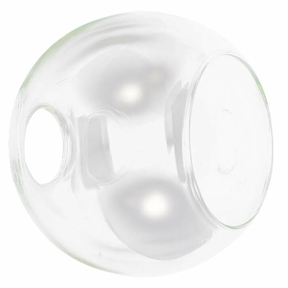 Прозрачный стеклянный шарообразный абажур с двумя отверстиями для декоративных подвесных ламп