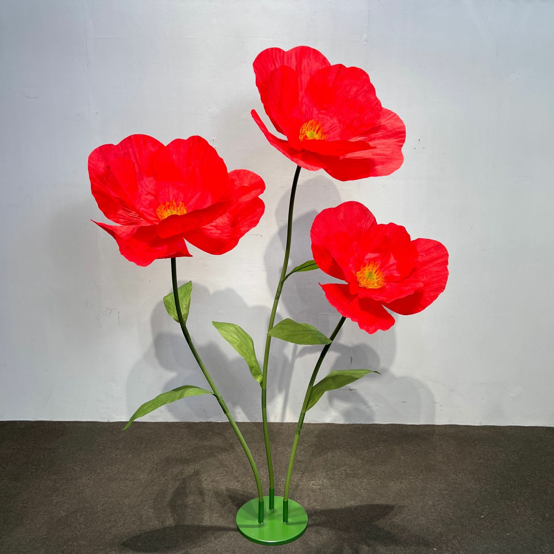 Горячие продажи SG, большие готовые искусственные цветы, бумажные художественные цветы, интернет-знаменитые гигантские трехмерные маки, искусственное ландшафтное оформление, декор для окон, цветочные композиции