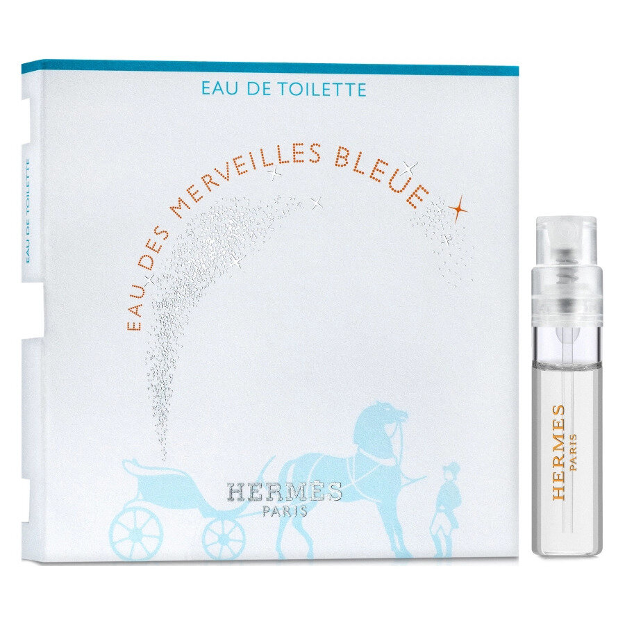 Туалетная вода Hermes Eau des Merveilles Bleue миниатюра 2 мл / Пробник духов Эрмес О де Мервей Блю / Голубая вода чудес