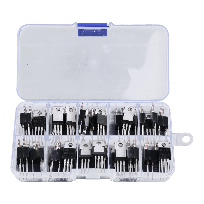 50шт Комплект Моп-транзисторов серии 10 Типов IRF, включая IRFZ44 IRF510 IRF 520 IRF530 IRF540 IRF640 IRF740 IRF840