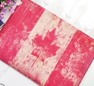 Придверный коврик с рисунком флагов США/Великобритании, из пенополиуретана с эффектом памяти; коврик для ванной комнаты с рисунком флагов Австралии/Канады, 40*60 см, нескользящий.