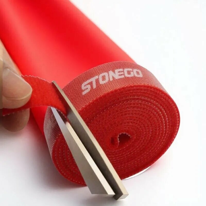 Лента для крепления кабелей с липучкой, нейлоновые стяжки, организация проводов, фиксация, 10 шт.